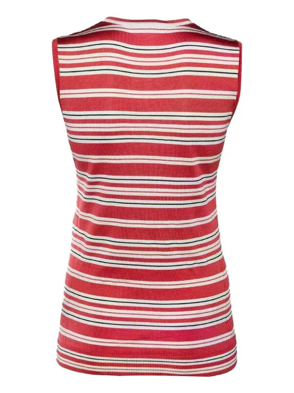 LOUIS VUITTON Striped Knit Top - Red