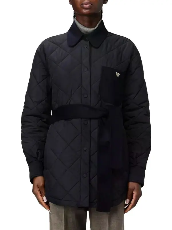 Fabiana Filippi Quilted Belted Jacket - Black