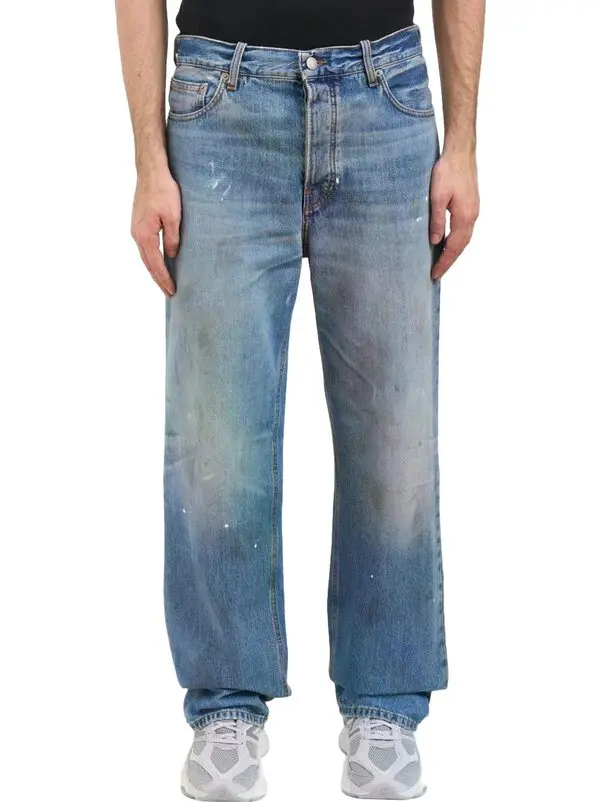 HAIKURE Logan Paint-splatter Jeans - Blue