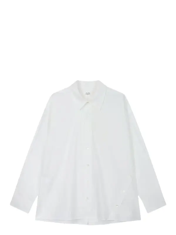 STUDIO TOMBOY Diagonal-button Shirt - White