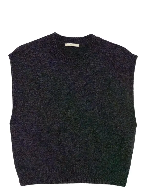 SESSUN Fabinino Ribbed-trim Knitted Vest - Purple