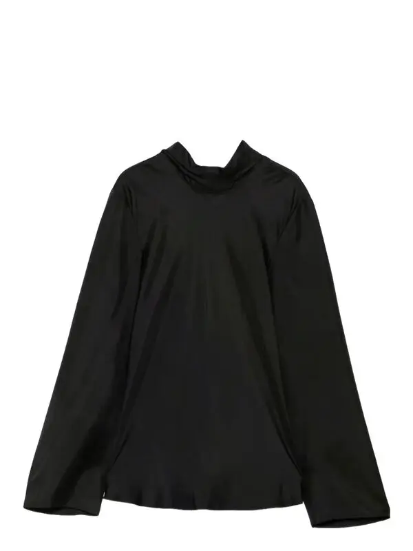 RÓHE Bow-detail Long-sleeve Top - Black