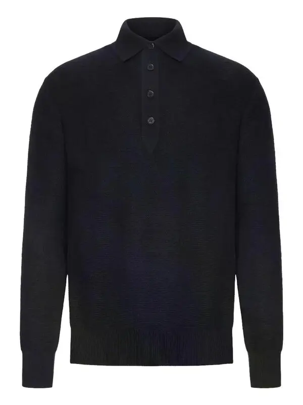 Zegna Oasi Cashmere Polo Shirt - Black