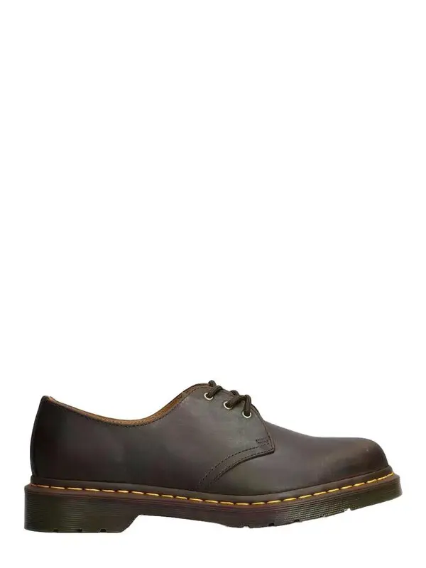 Dr. Martens 1461 Crazy Horse Contrast-stitch Lace-up Oxford Shoes - Brown