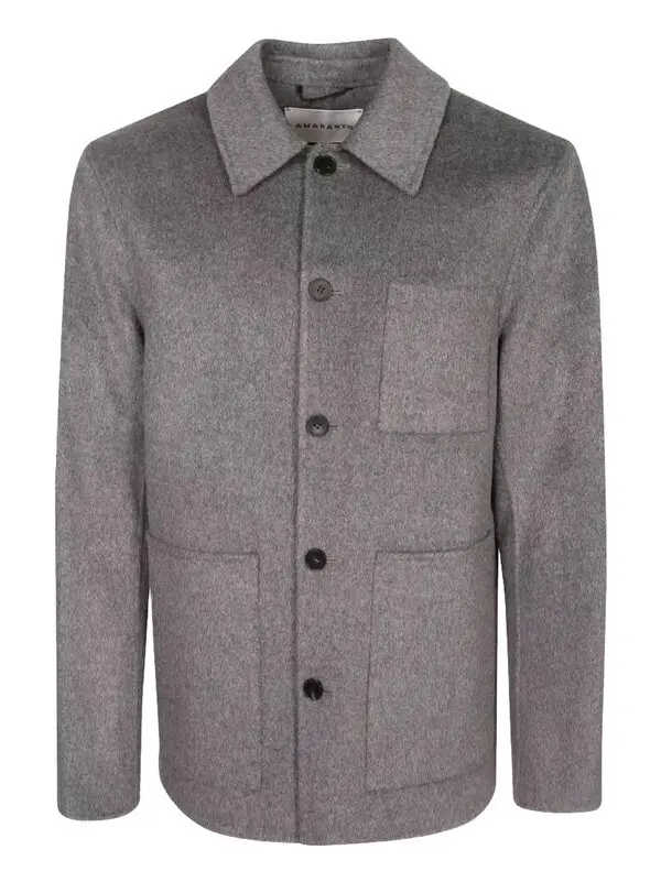 AMARANTO Button-up Shirt Jacket - Grey