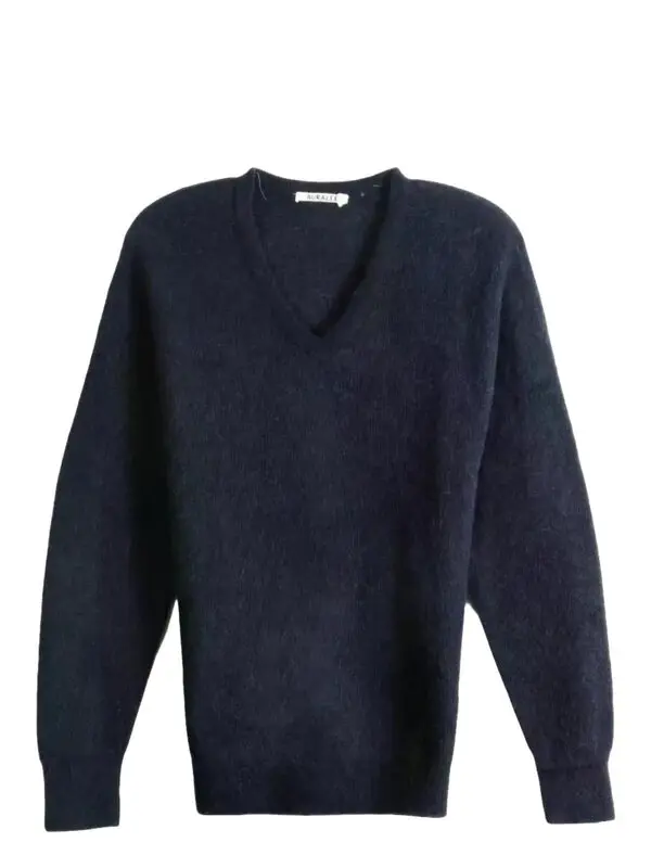 Auralee V-neck Sweater - Blue