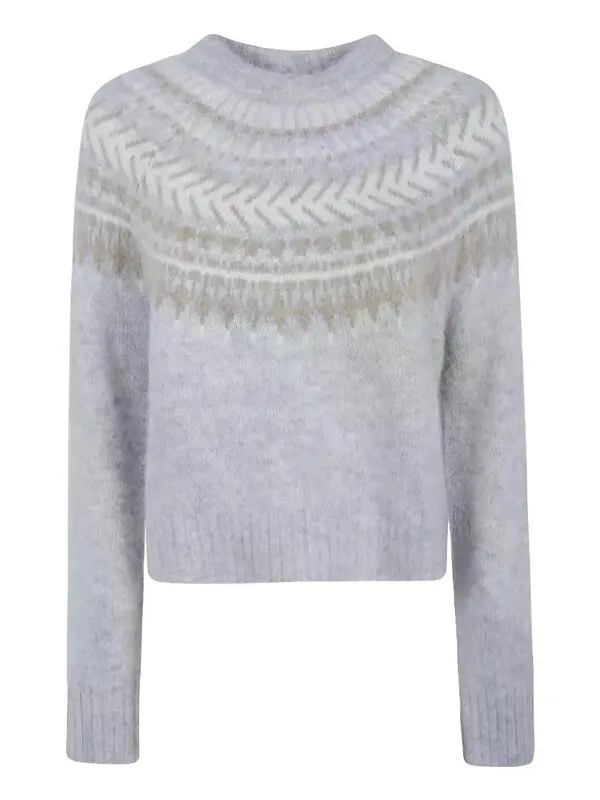 Barbour Annete Fair Isle Knit Sweater - Grey