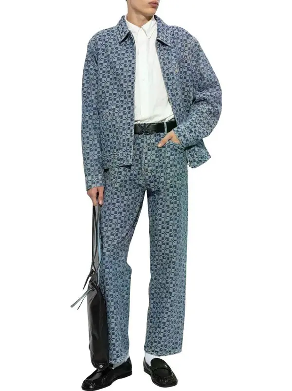 Kenzo Monogram-print Jacket - Blue