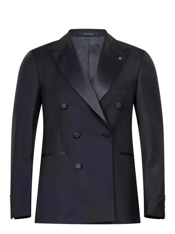 Tagliatore Double-breasted Peak-lapel Suit - Blue