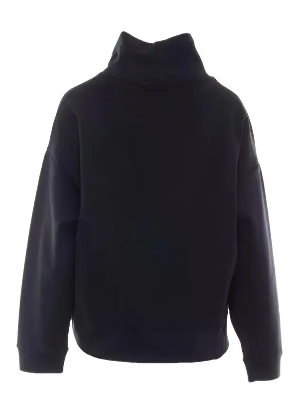 OWN High-neck Embroidered Sweater - Black