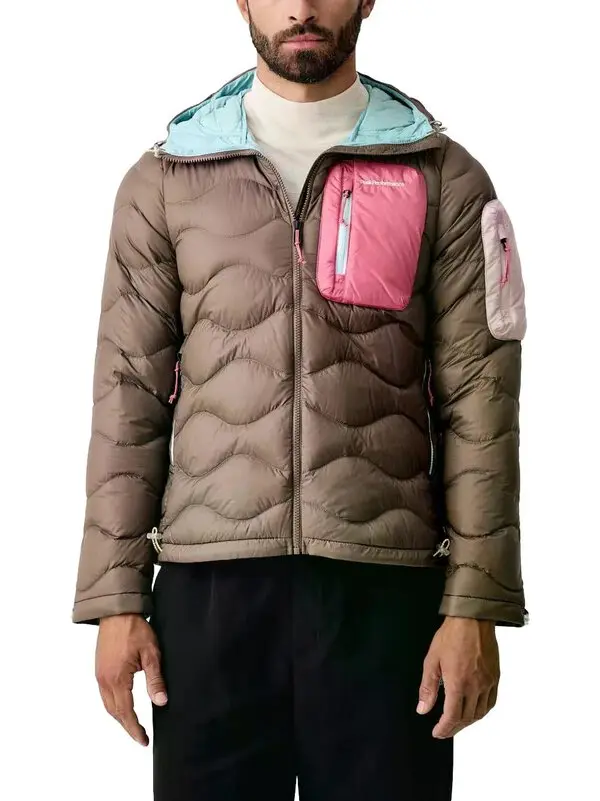 PEAK PERFORMANCE Quilted Hooded Jacket - Brown