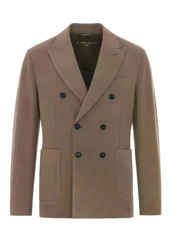 CIRCOLO 1901 Double-breasted Peak-lapel Jacket - Brown