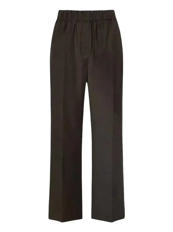 Max Mara Pressed-crease Trousers - Brown