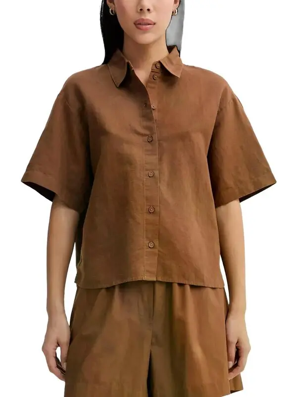 Marc O'polo Short-sleeved Shirt - Brown