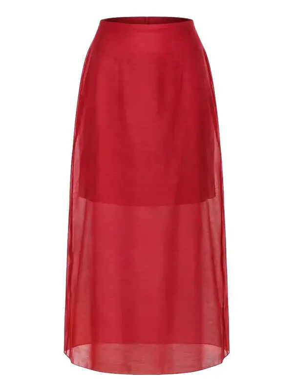 Ted Baker London Deka Overlay Skirt - Red
