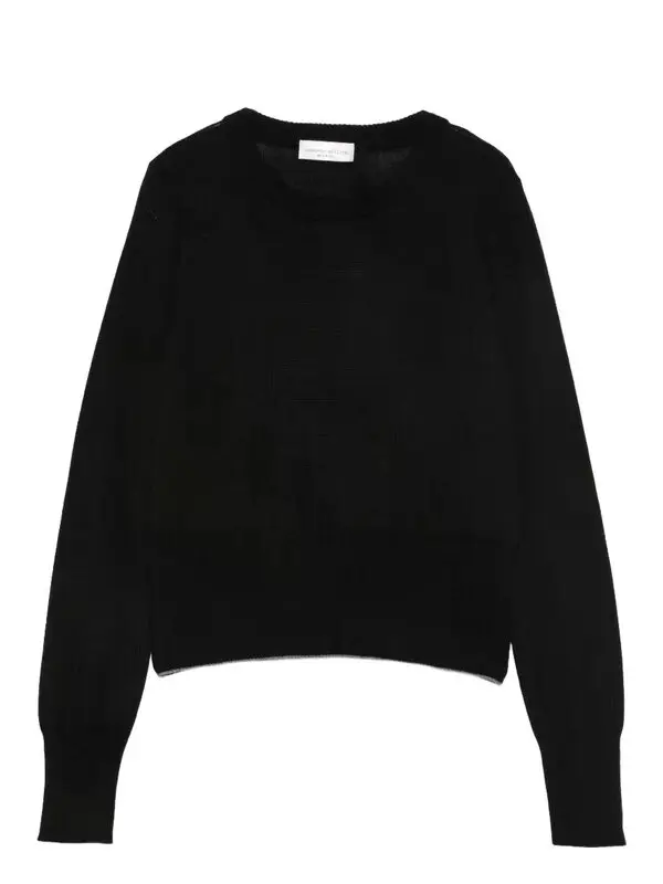 ROBERTO COLLINA Ribbed-knit Crew-neck Sweater - Black