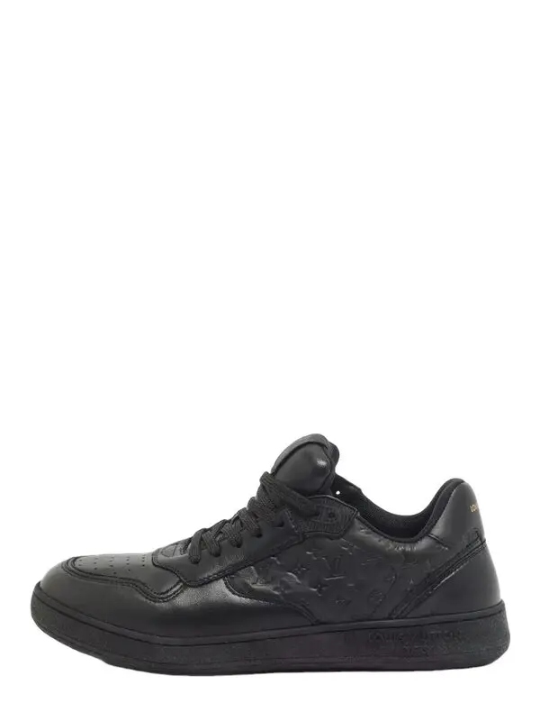 LOUIS VUITTON Stadium Monogram Leather Sneakers - Black