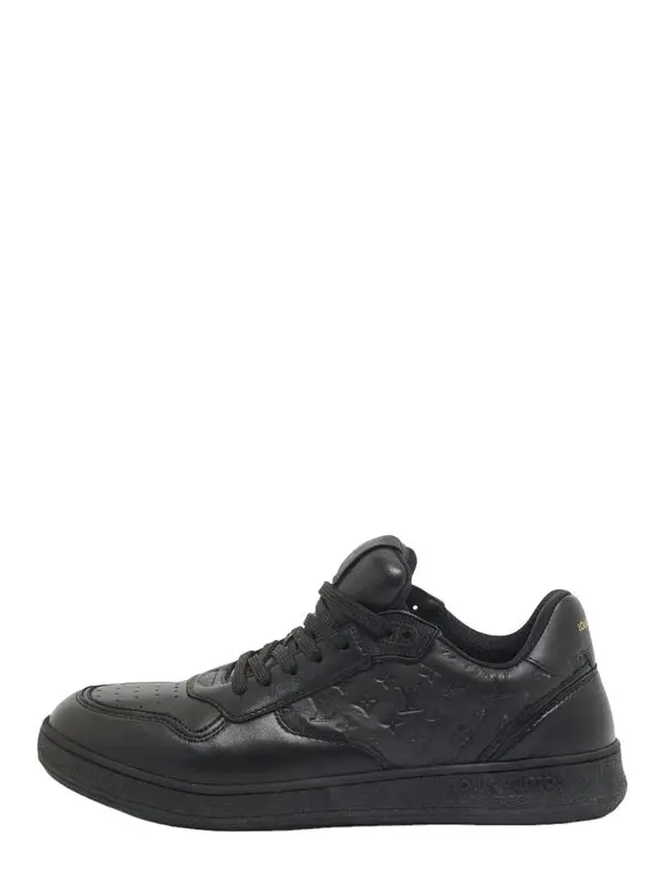 LOUIS VUITTON Stadium Monogram Leather Sneakers - Black