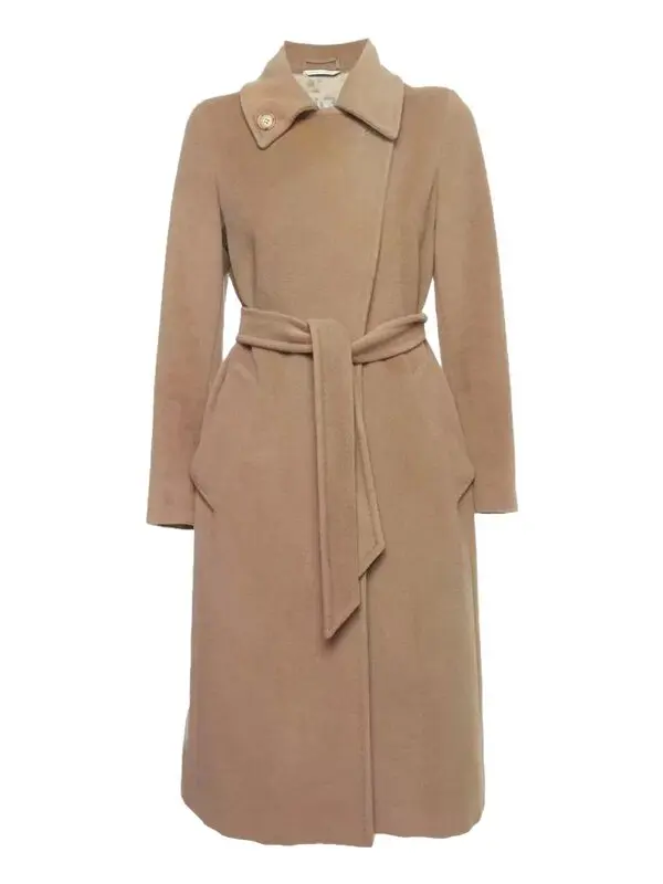 Max Mara Belted Wool Coat - Brown