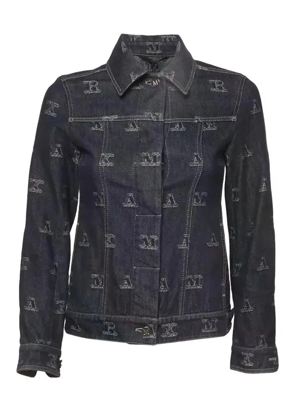 Max Mara Monogram Denim Jacket - Blue