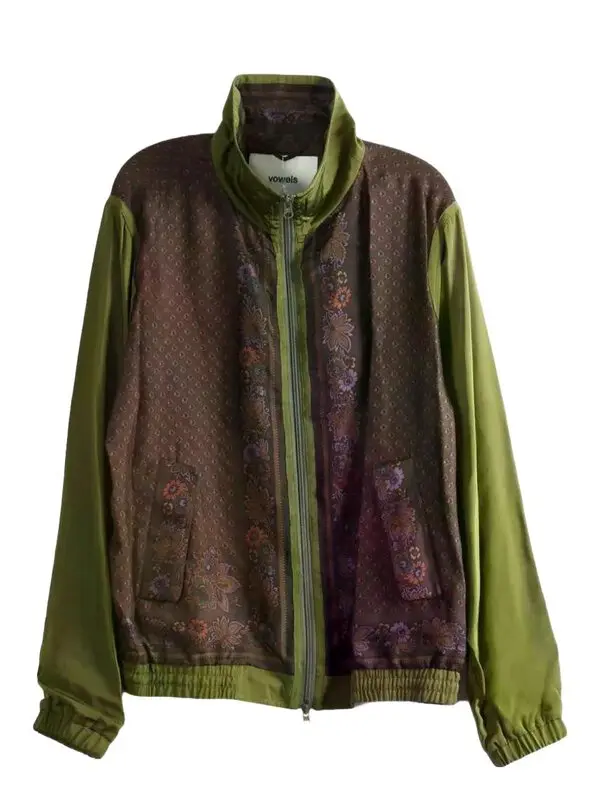 VOWELS Floral-print Panelled Jacket - Brown