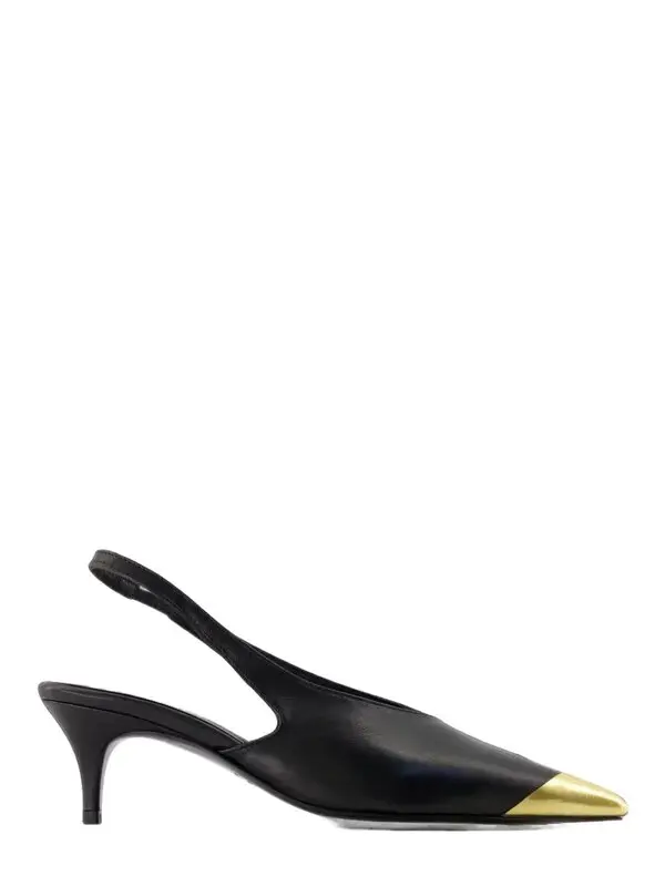 ANINE BING Nelly Metal-toe Slingback Pumps - Black