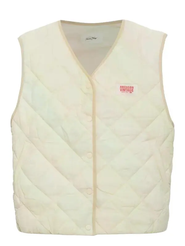 American Vintage Yupibam Diamond-quilted Vest - Neutrals