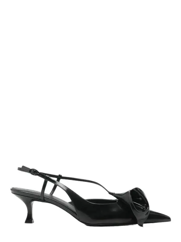 Cult Gaia Calla Floral-embellished Pumps - Black