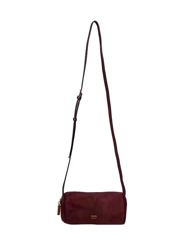 Khaite Suede Leather Shoulder Bag - Red