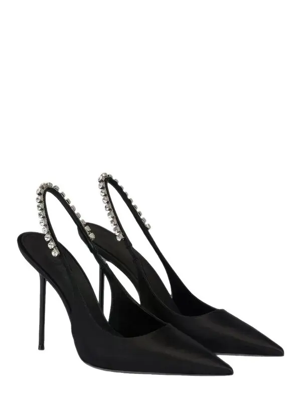 Paris Texas Lidia Crystal-embellished Slingback Sandals - Black
