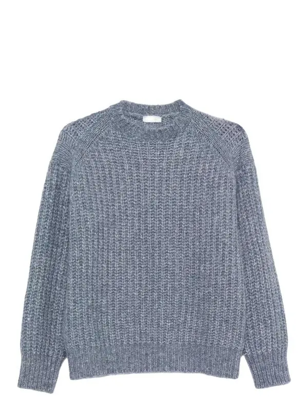 Peserico Chunky-knit Raglan-sleeve Sweater - Blue