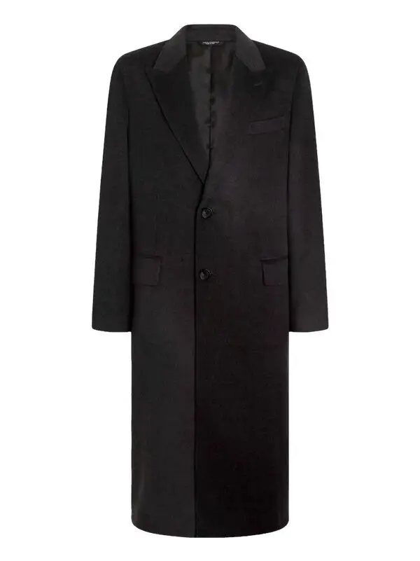Dolce & Gabbana Single-breasted Wool Coat - Grey