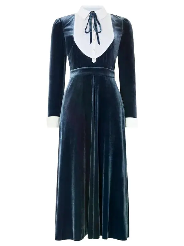 TEMPERLEY LONDON Midi Pompidou Dress - Blue