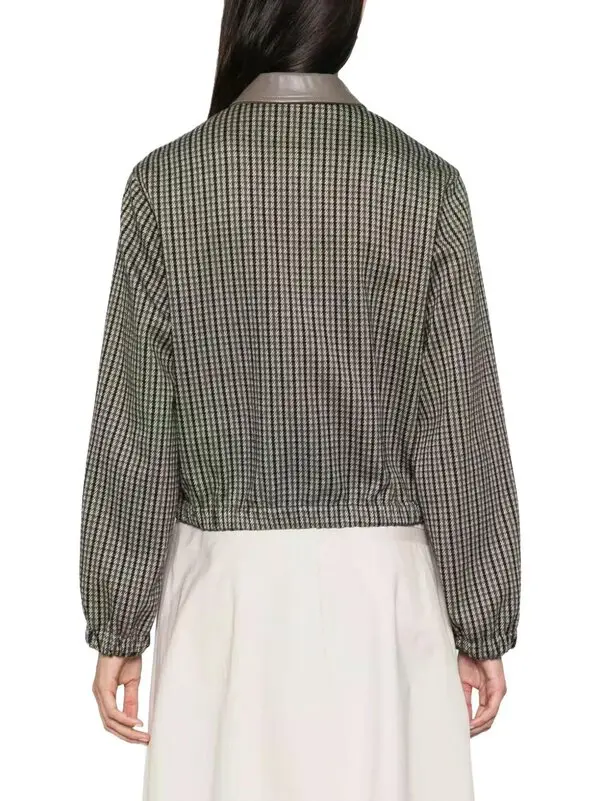 Fabiana Filippi Check-pattern Zip-up Jacket - Neutrals
