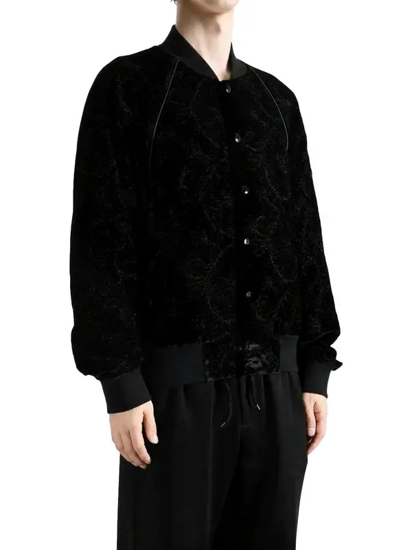 ANN DEMEULEMEESTER Esko Floral-pattern Bomber Jacket - Black