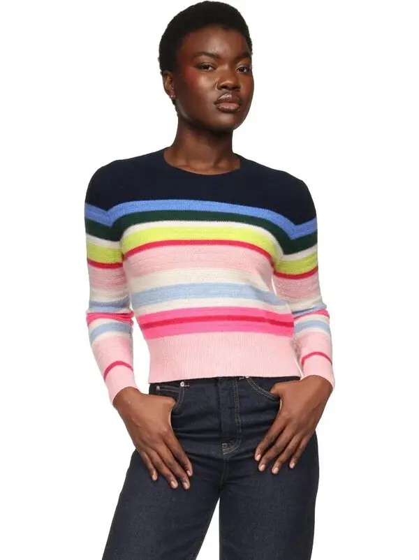 BRODIE CASHMERE Maya Crewneck Sweater - Navy