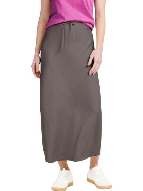 KETTLEWELL Bias Cut Linen Blend Skirt - Dark Mole