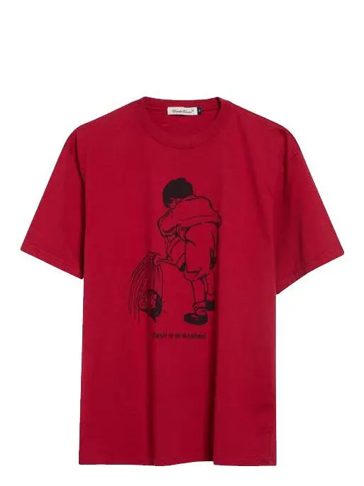 Undercover Graphic Cotton Jersey T-shirt - Red