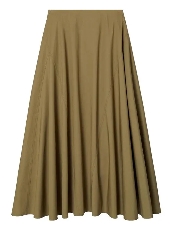 Tory Burch Cotton Poplin Skirt - Celadon