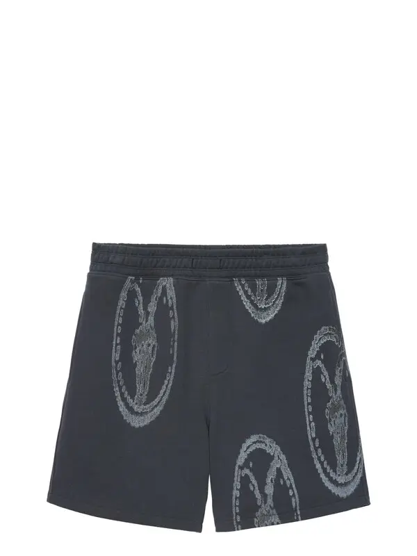 ALLSAINTS Rammy Stamped Jersey Sweatshorts - Black