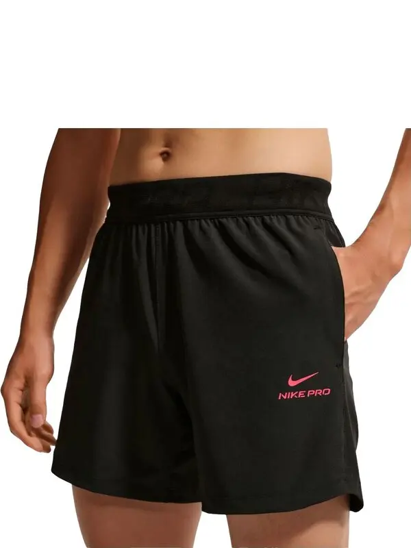Nike Pro Training Dri-fit 6 Inch Short Asia Sizing 'black Red - Black/red