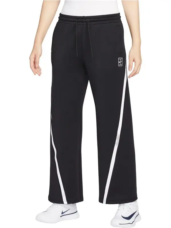 Nike Advantage Mid-rise Tennis Pants 'black White - Black/white