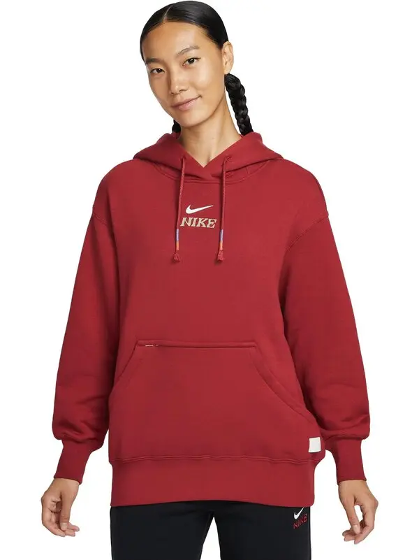 Nike Fleece Hoodie Asia Sizing 'cny Pegasus - Red/gold