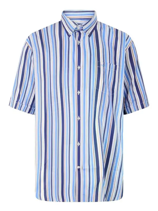 Paul & Shark Striped Short-sleeve Shirt - Blue