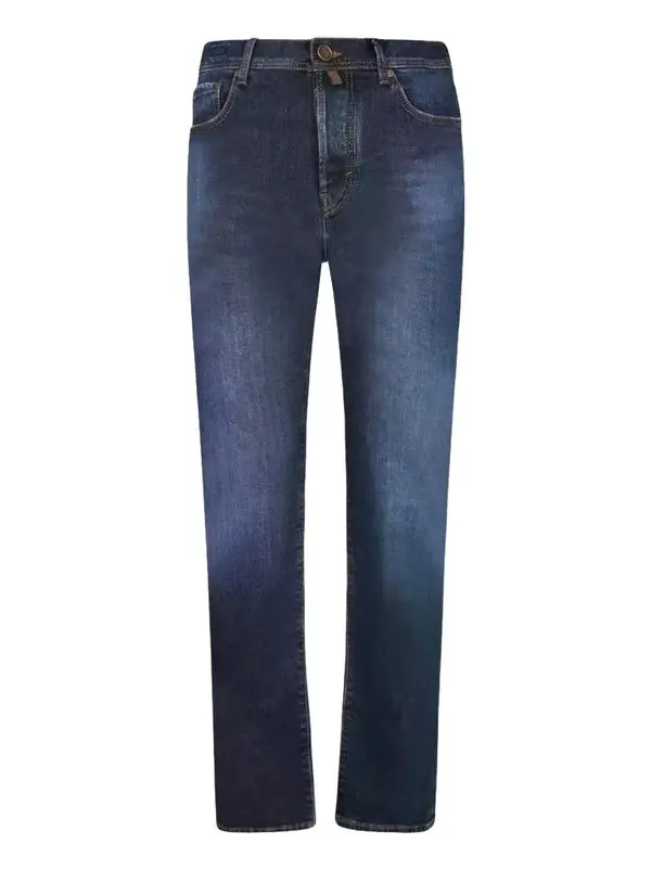 JACOB COHЁN Faded-effect Straight-leg Jeans - Blue