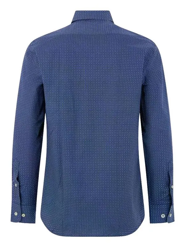 Paul & Shark Geometric-print Button-down Shirt - Blue