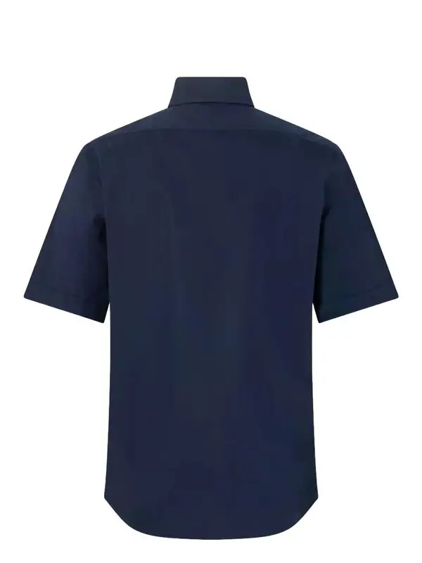 Paul & Shark Logo-embroidered Button-down Shirt - Blue