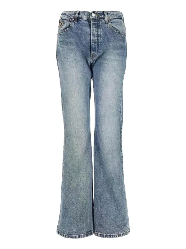 LOIS Faded-effect Flared-leg Jeans - Blue