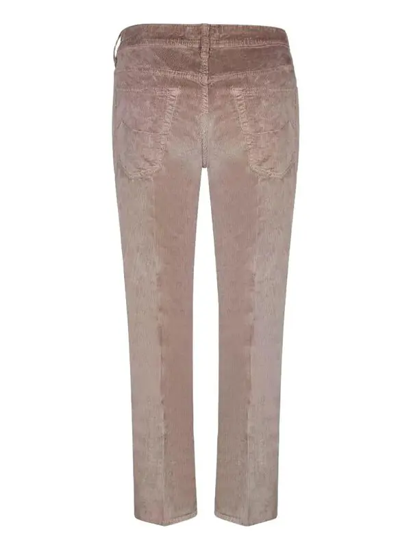JACOB COHЁN Corduroy-effect Straight-leg Trousers - Neutrals