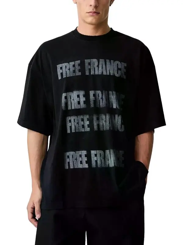 Vetements Slogan-print T-shirt - Black